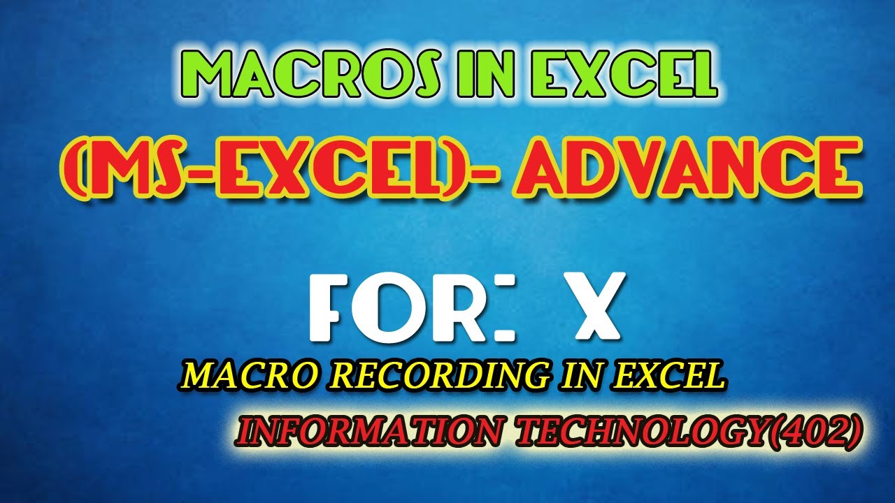 How To Create A Macros And Record Macro In Excel YouTube how-to-create-a-macros-and-record-macro-in-excel-youtube