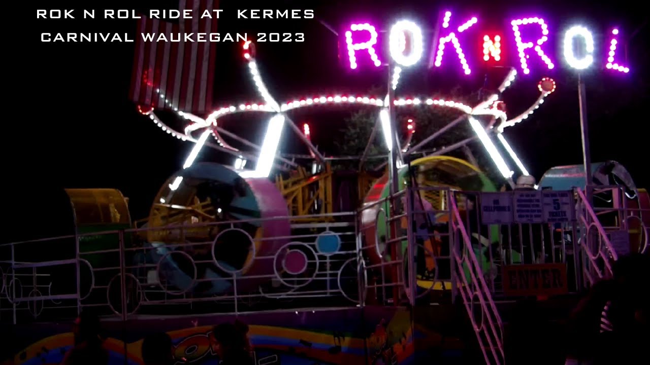Rok N Rol Ride At Kermes Carnival Waukegan 2023 - YouTube