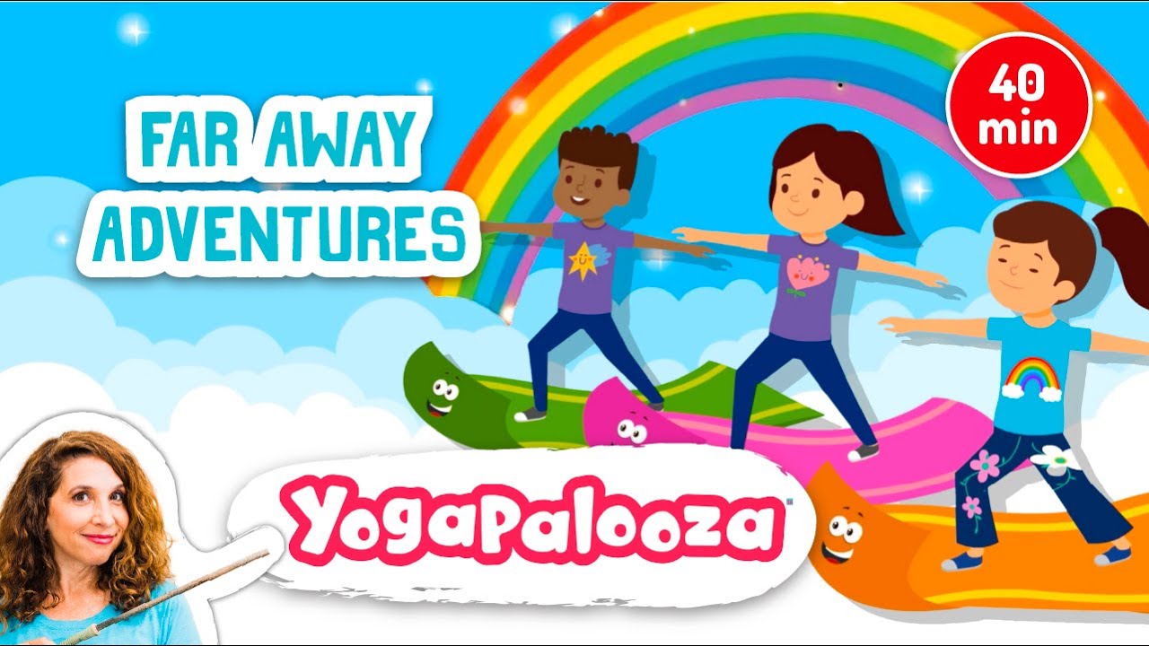 Going On A Far Away Adventure! Kids Yoga and Music ! 40+Minutes! - YouTube