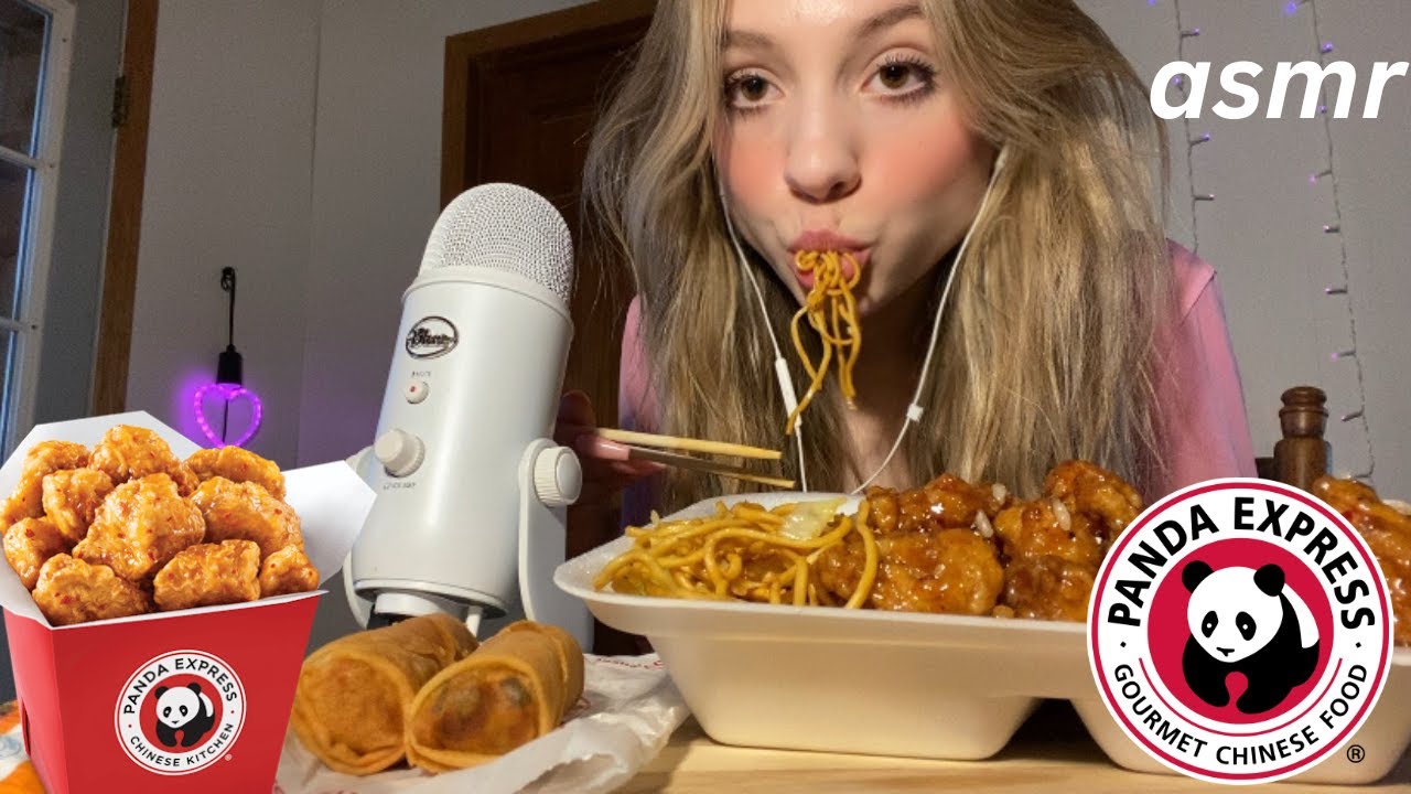 ASMR Eating a Panda Express FEAST - YouTube