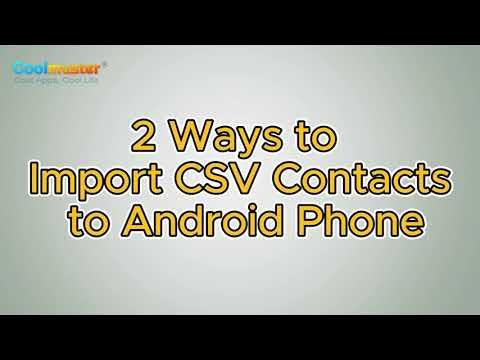 Full Guide to Import CSV Contacts to Android Phone - YouTube