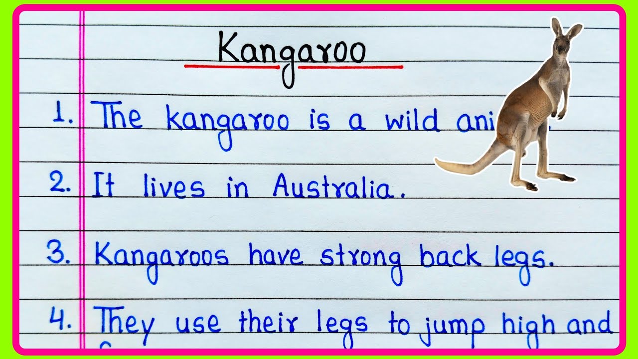 10 lines on Kangaroo in English | Essay on Kangaroo | Kangaroo sentence ...