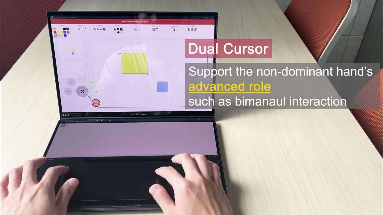 DualPad: Exploring Non-Dominant Hand Interaction on Dual-Screen Laptop ...