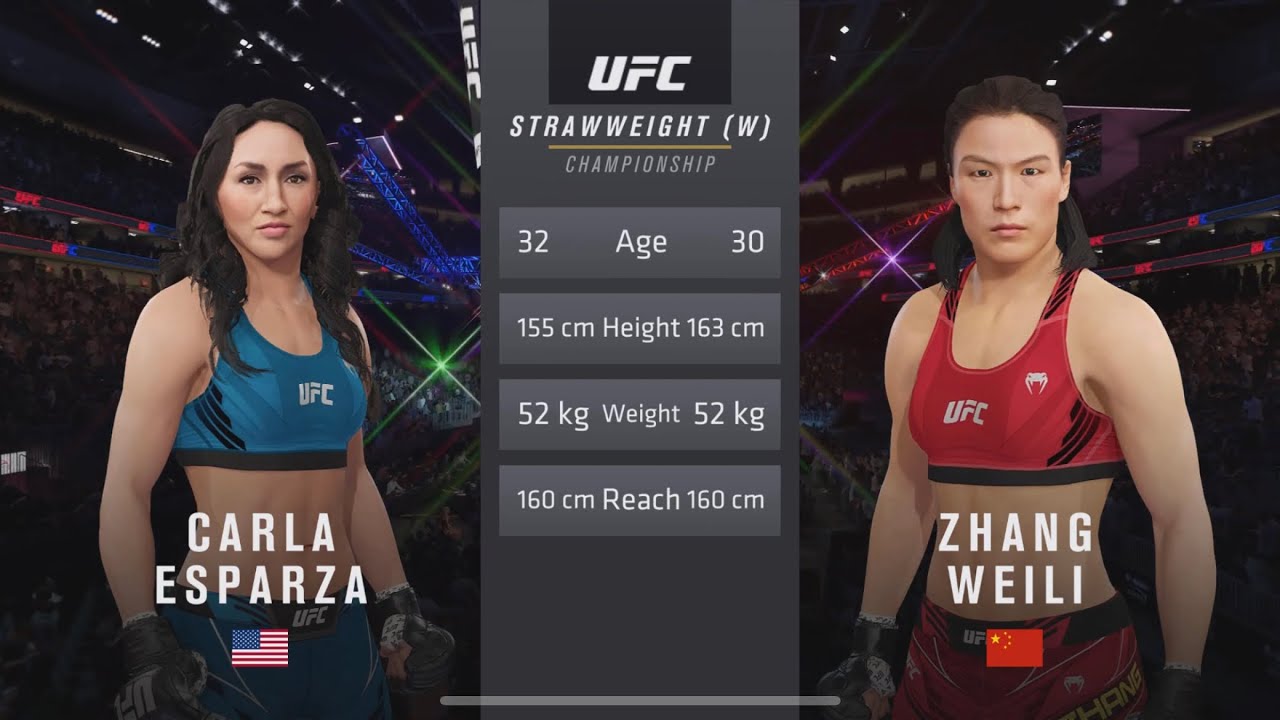 Carla Esparza VS Zhang Weili | Strawweight Championship | UFC 4 PS5 ...