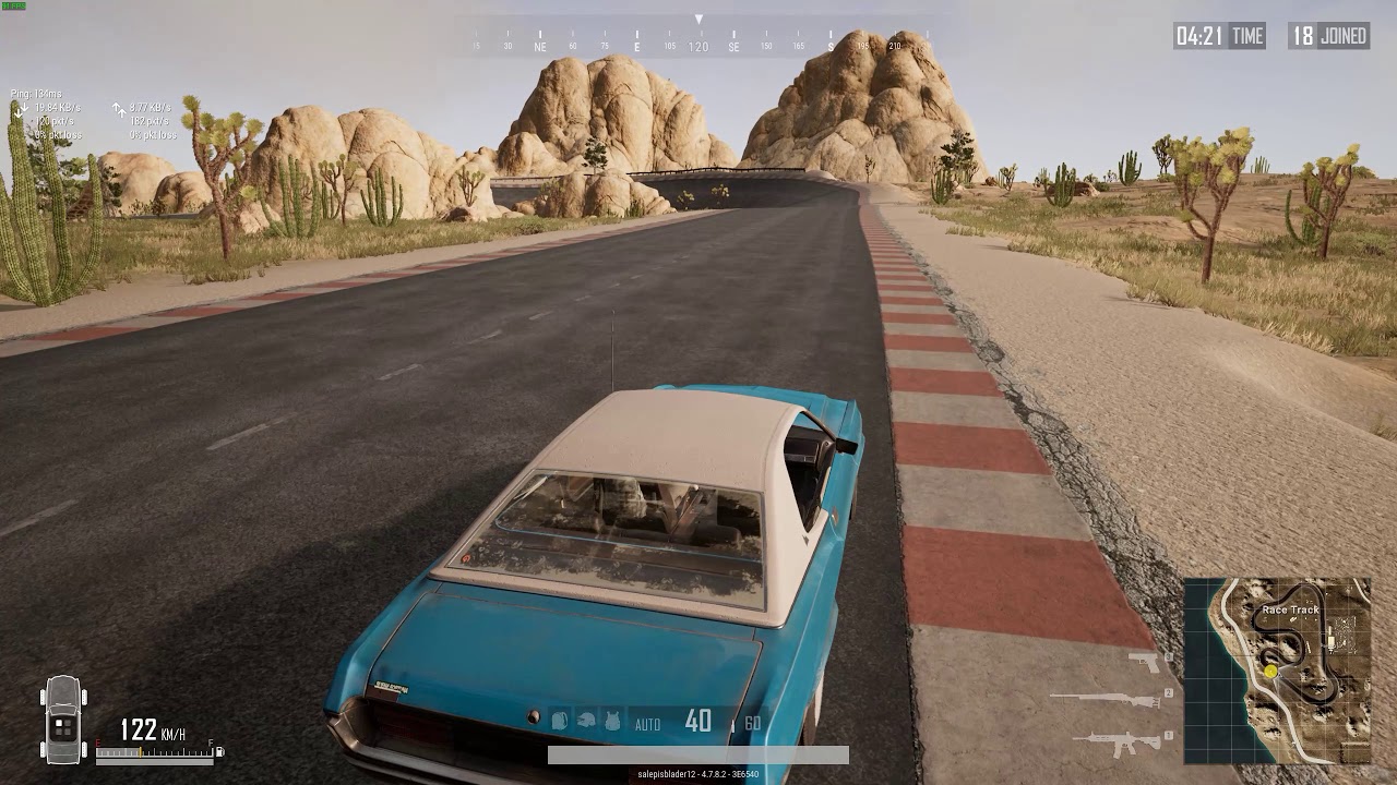 PUBG - Racing on training map track - YouTube