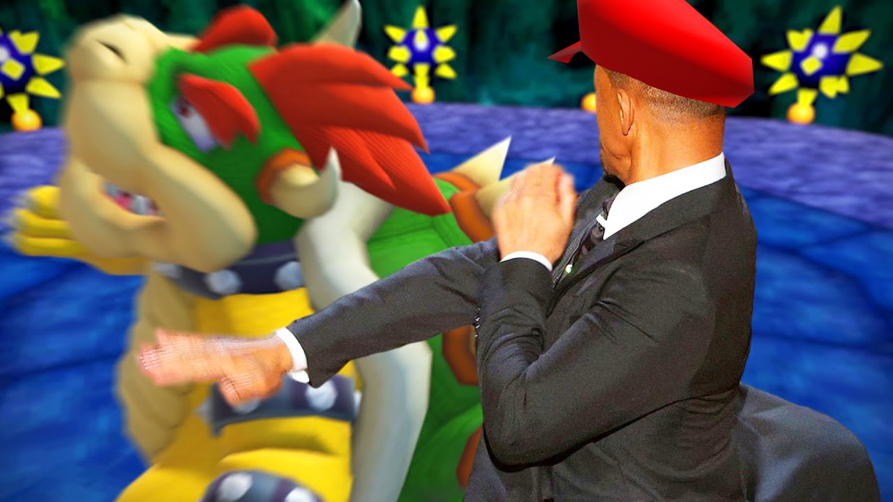 Will Smith slaps Bowser in Super Mario 64 - YouTube
