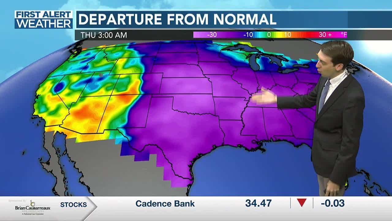 Jake's First Alert Forecast: Widespread Rain Expected Tonight, Frigid ...