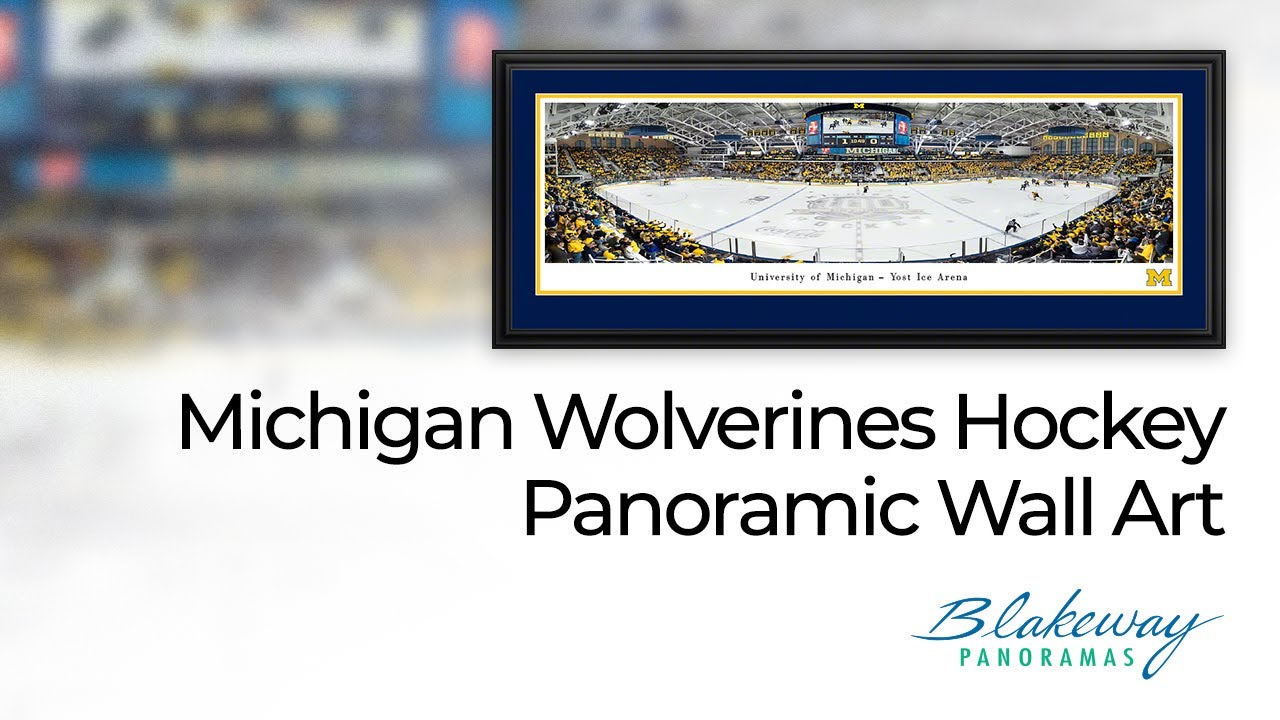 Michigan Wolverines Hockey Panoramic Poster - Yost Ice Arena - Blakeway ...