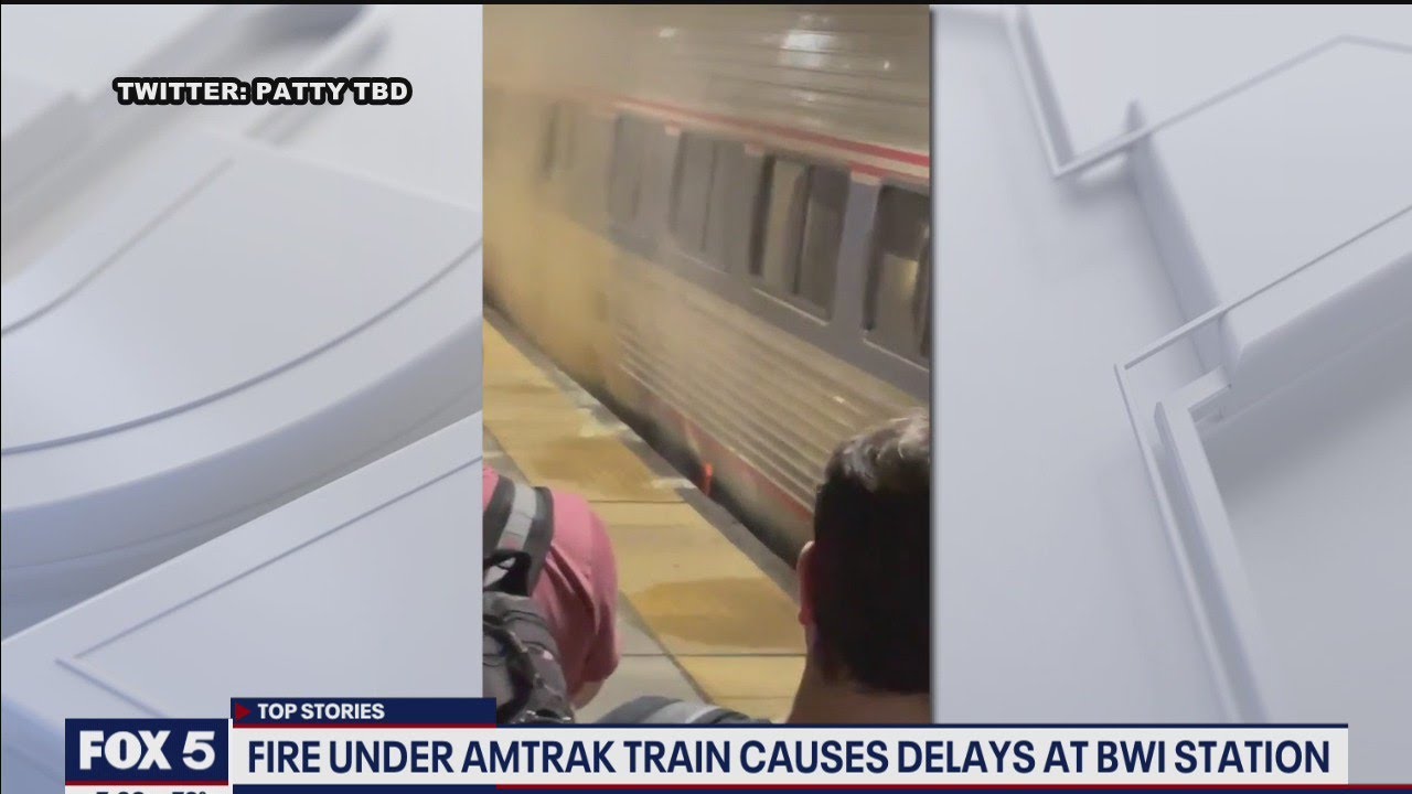 Passengers evacuated after fire under Amtrak train car at BWI airport ...