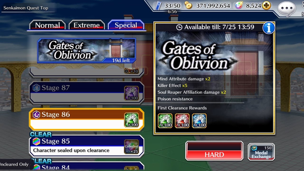 Senkaimon "Gates Of Oblivion" || Stage 86-90 || ~Bleach Brave Souls ...
