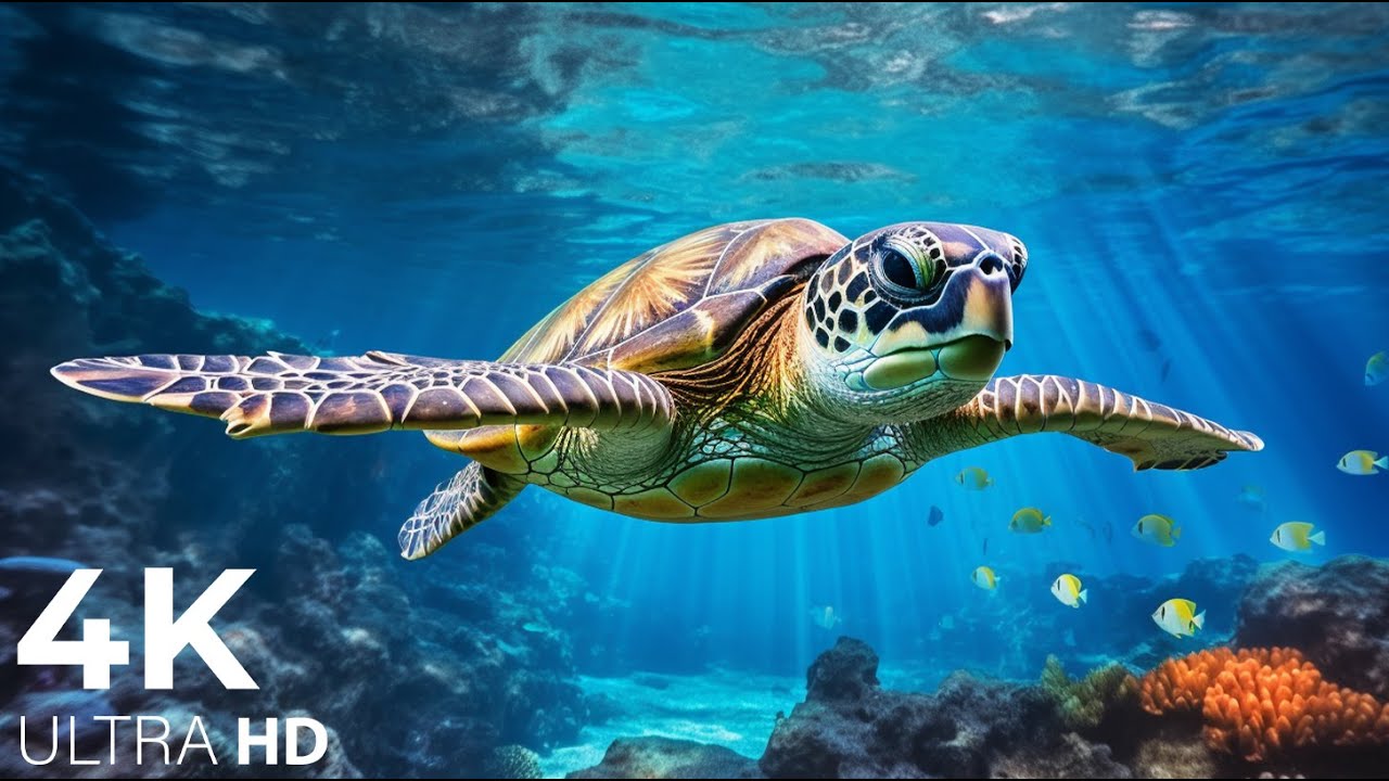 Aquarium 4K VIDEO (ULTRA HD) 🐠 Sea Animals With Relaxing Music - Rare ...