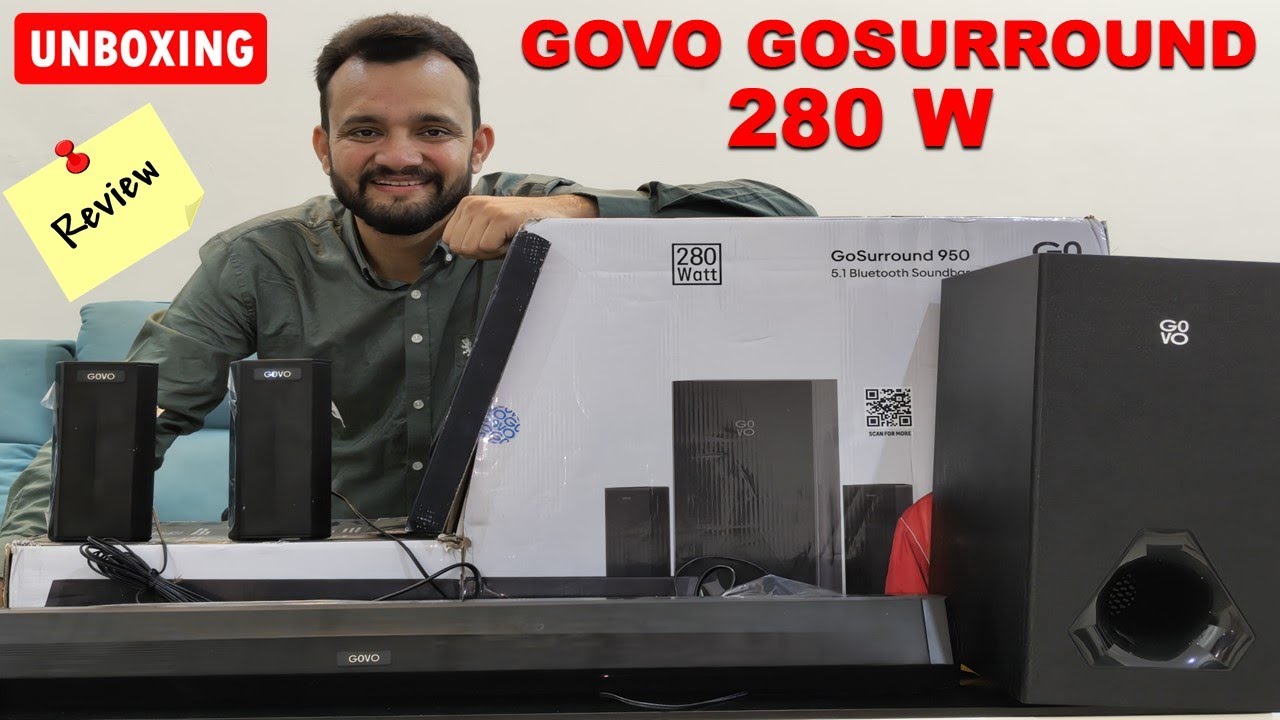 Govo Soundbar 950 280 W Soundbar Unboxing & Review - YouTube