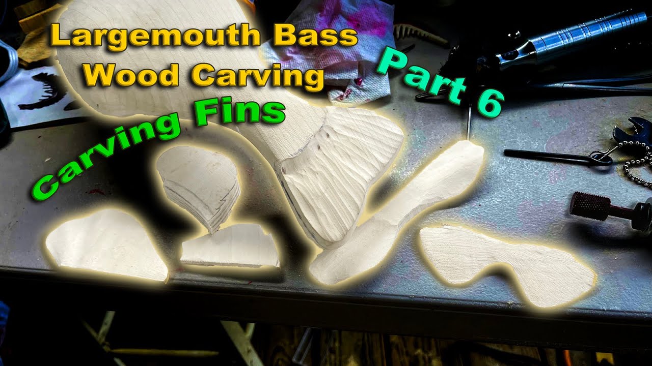Largemouth Bass Wood Carving Part 6 Carving Fins - YouTube