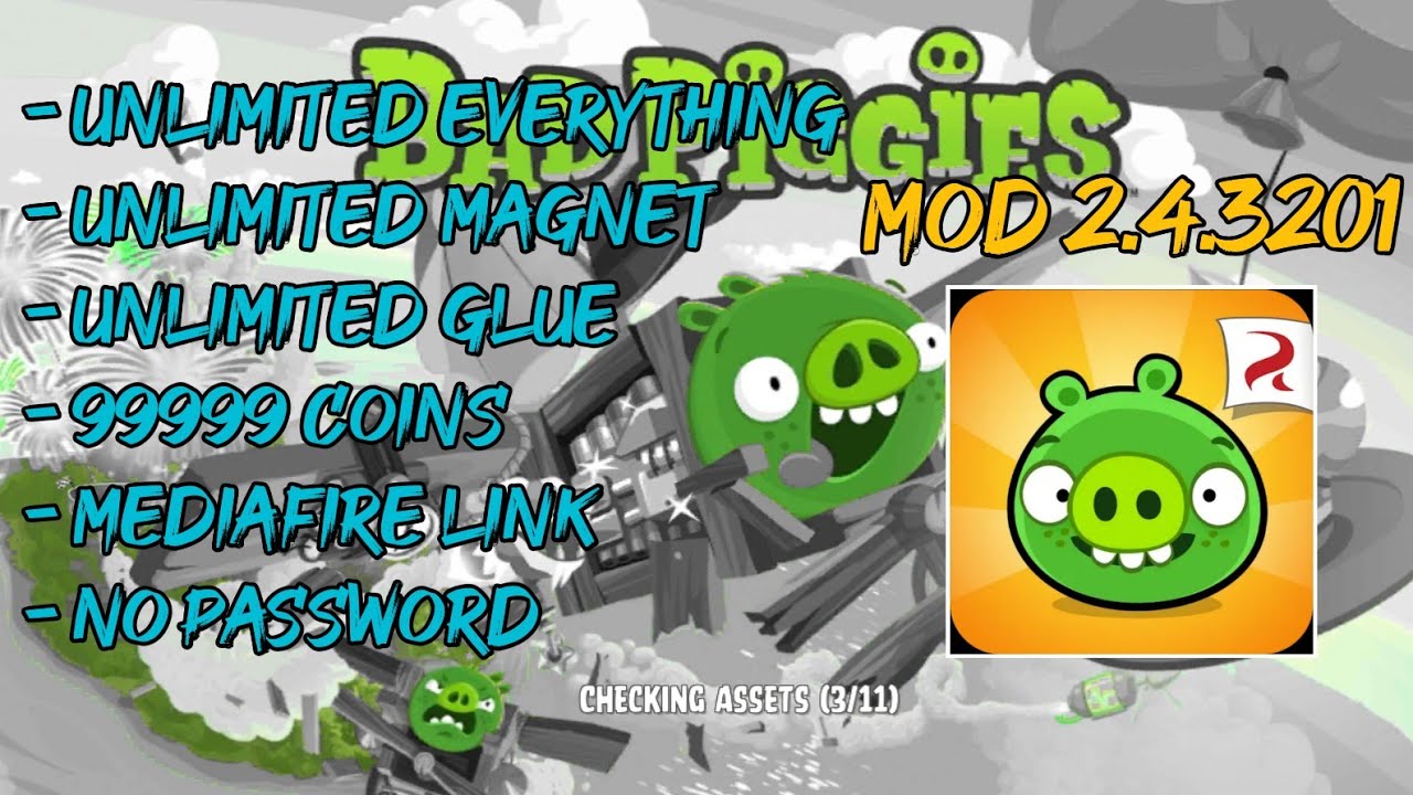 Bad Piggies mod apk unlimited everything - YouTube
