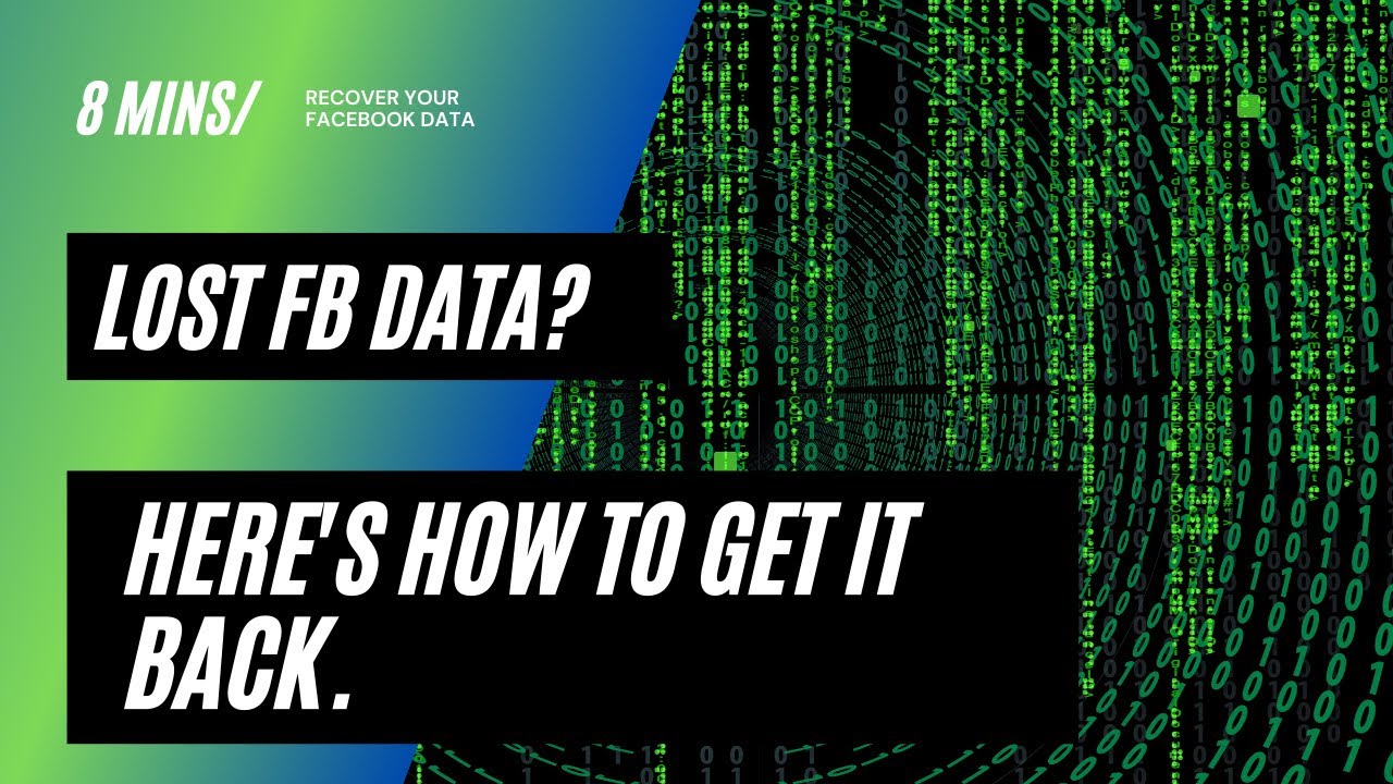 Here's How To Get Back Your Lost Facebook Campaign Data - YouTube