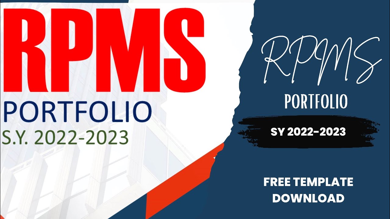 NEW RPMS ePortfolio with Annotation SY 2022-2023! [Free Template ...