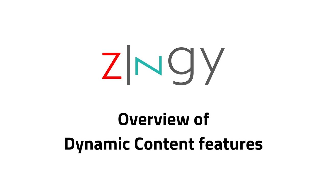 Zingy - No-Code Dynamic Content Overview - YouTube