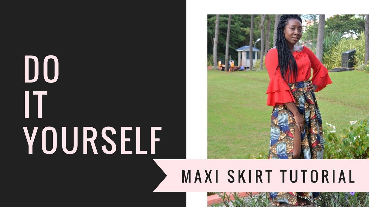 DIY | How to hand stitch a maxi skirt with front split | sewing for ...