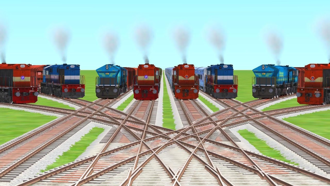 Train crossing rajdhani express bullet 🚅 train crossing in rail road ...