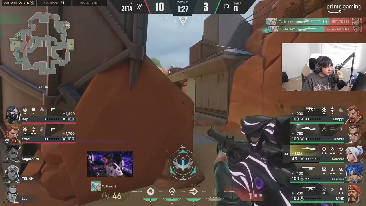TenZ react to TL ScreaM 4k against ZETA - ScreaM Activated - YouTube
