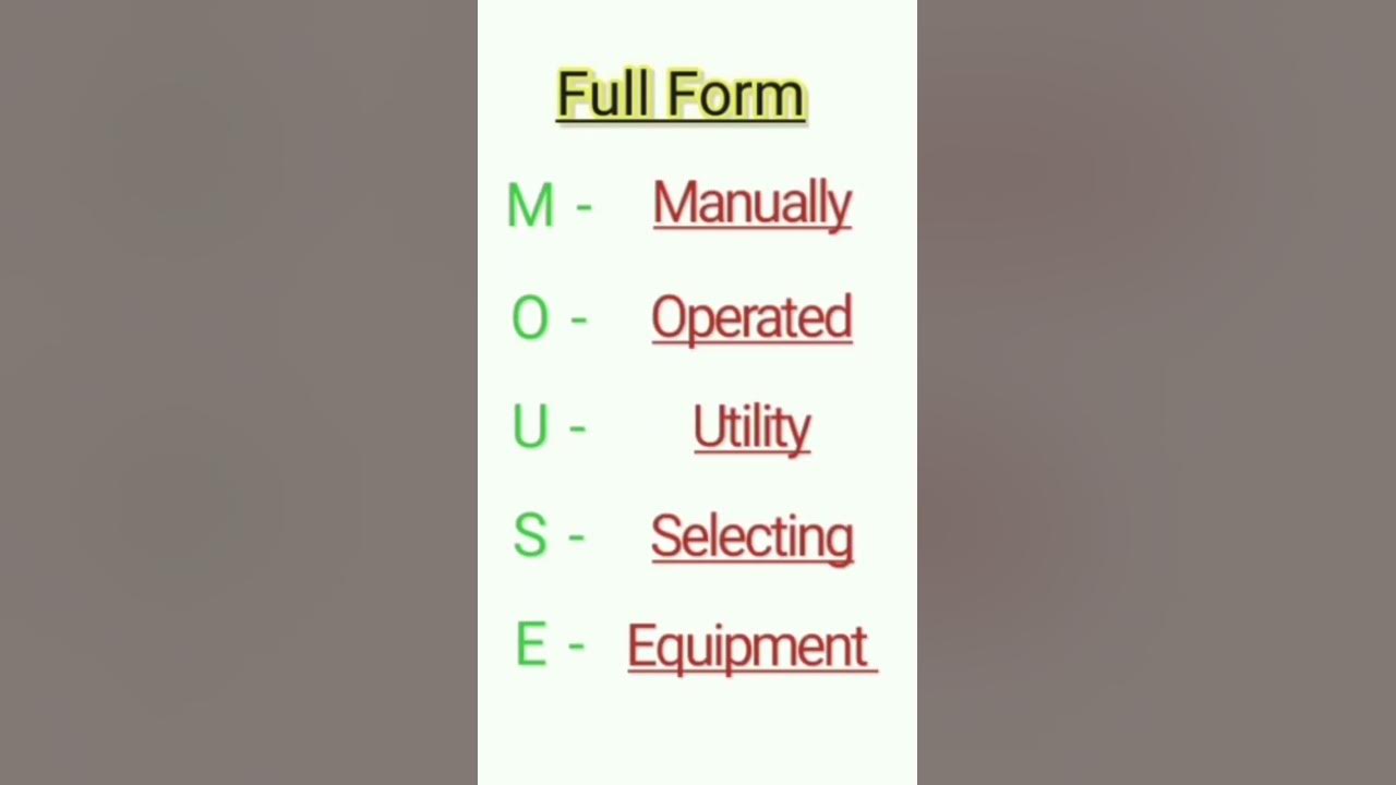Full Form Of Mouse Computer Knowledge YouTube full-form-of-mouse-computer-knowledge-youtube