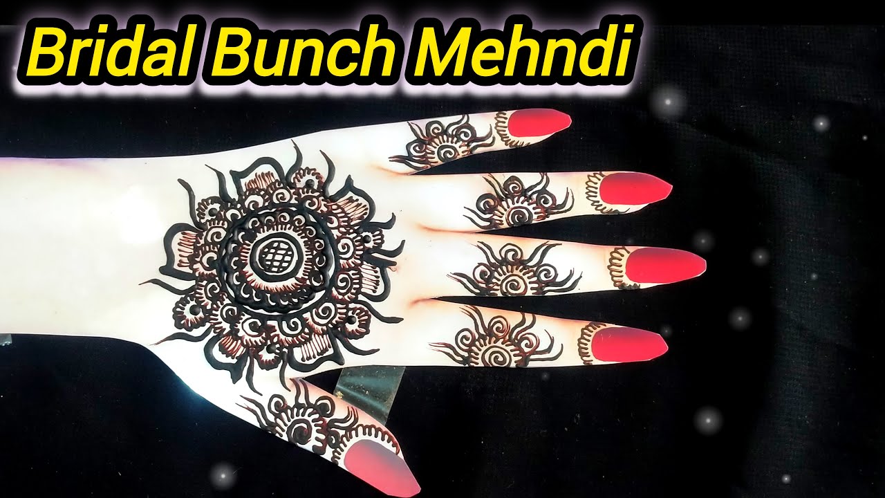 Beautiful Arabic Mehndi Designs || Bridal Bunch Style Mehndi || Mehndi ...