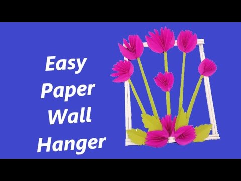 Easy Paper Wall Hanger - YouTube