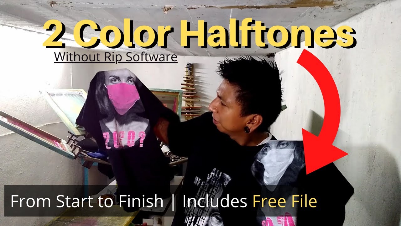 Printing 2 Color Halftone | From Start to Finish - YouTube