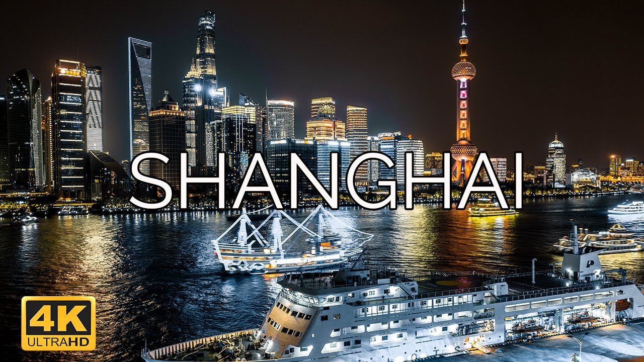Shanghai, China At Night 🇨🇳 | 4K Drone Footage - YouTube