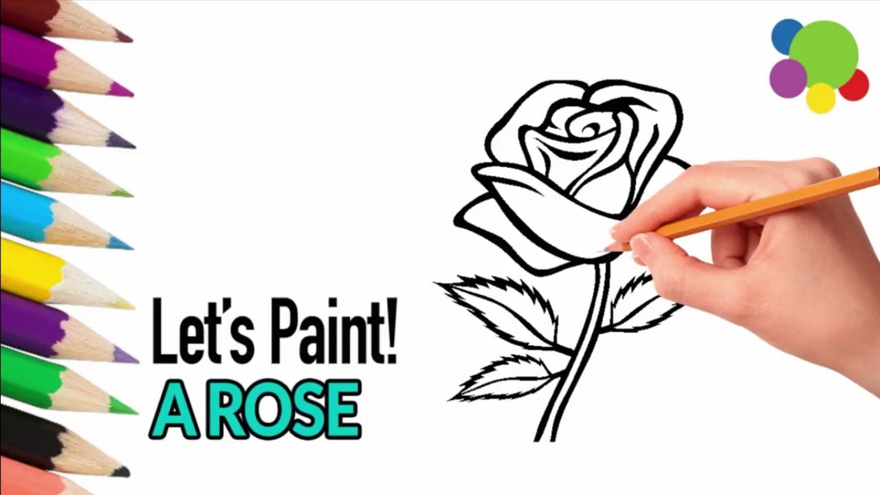 How to Draw Colorful ROSE | Coloring Pages for Kids | Art Colors for ...