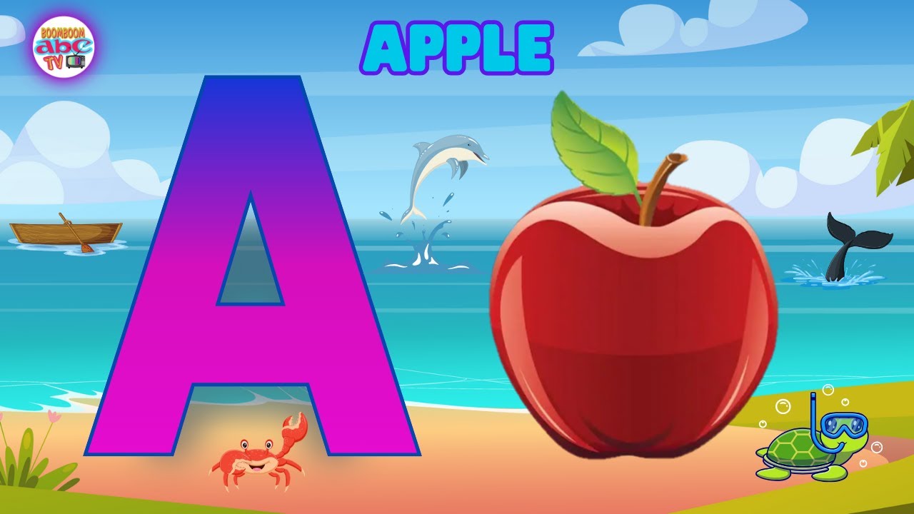 ABCD Rhymes for Babies | ABC Song | A For Apple | B For Baby | Boom ...