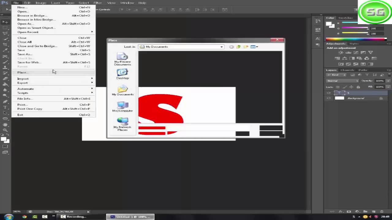 Kako ubaciti sliku u tekst [Photoshop CS6] - YouTube