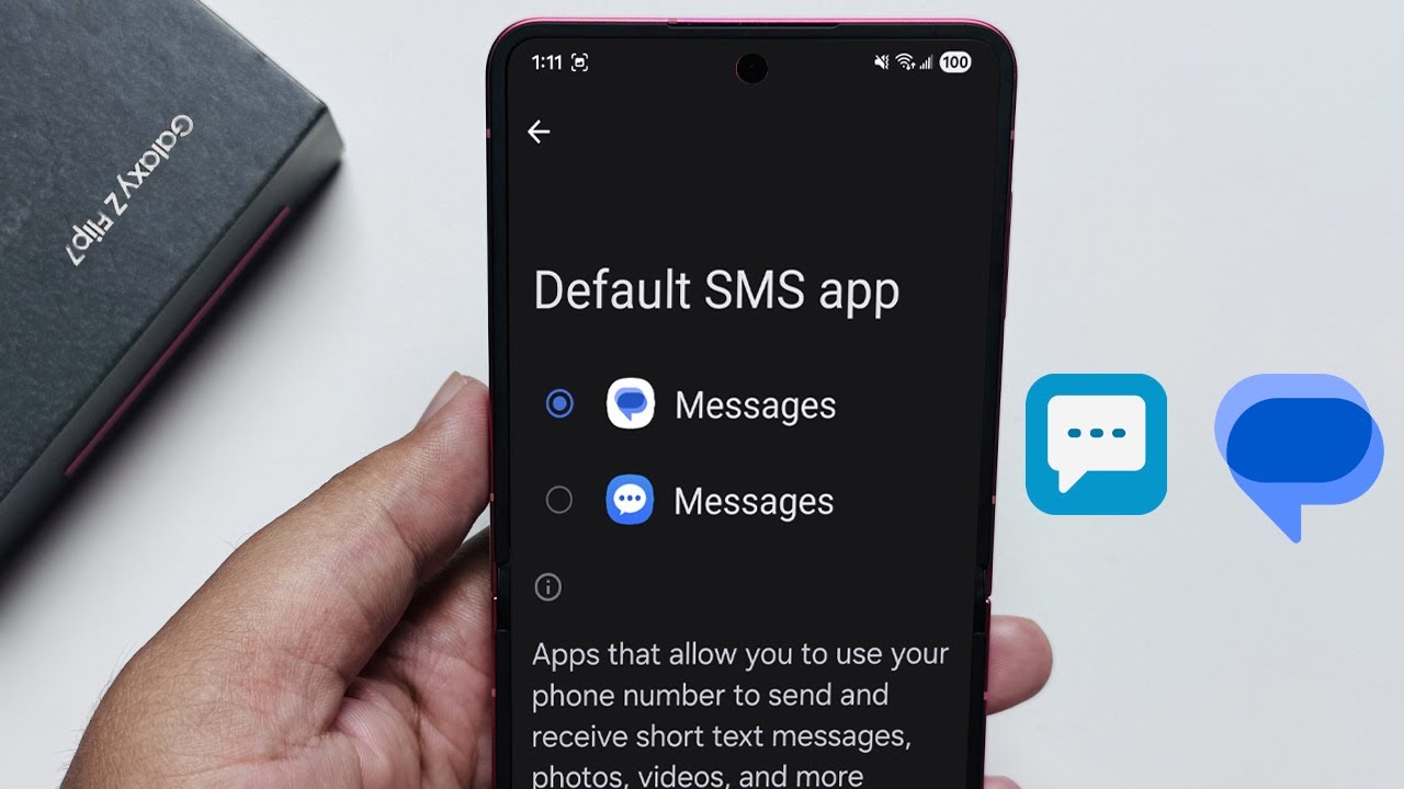 How To Change Default Messaging App On Samsung Galaxy Z flip 7 - YouTube