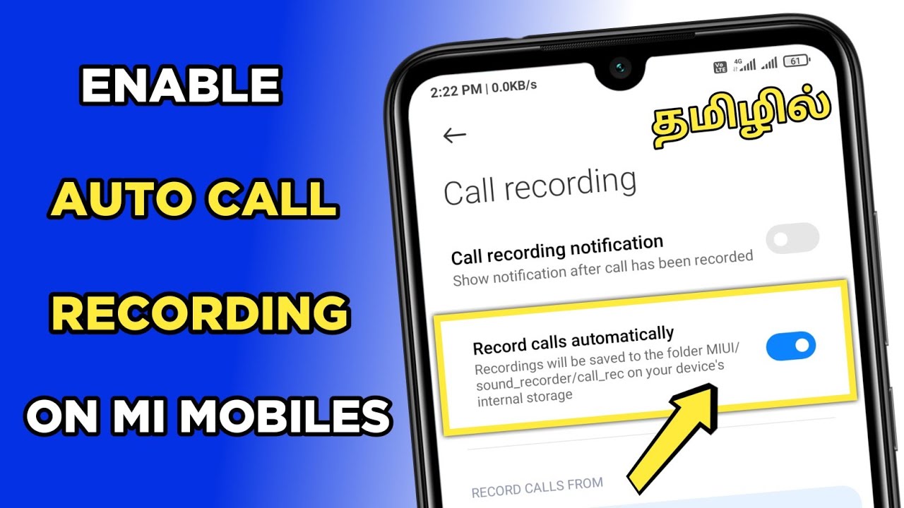 How to enable auto call recording on redmi mobile in tamil | Enable ...
