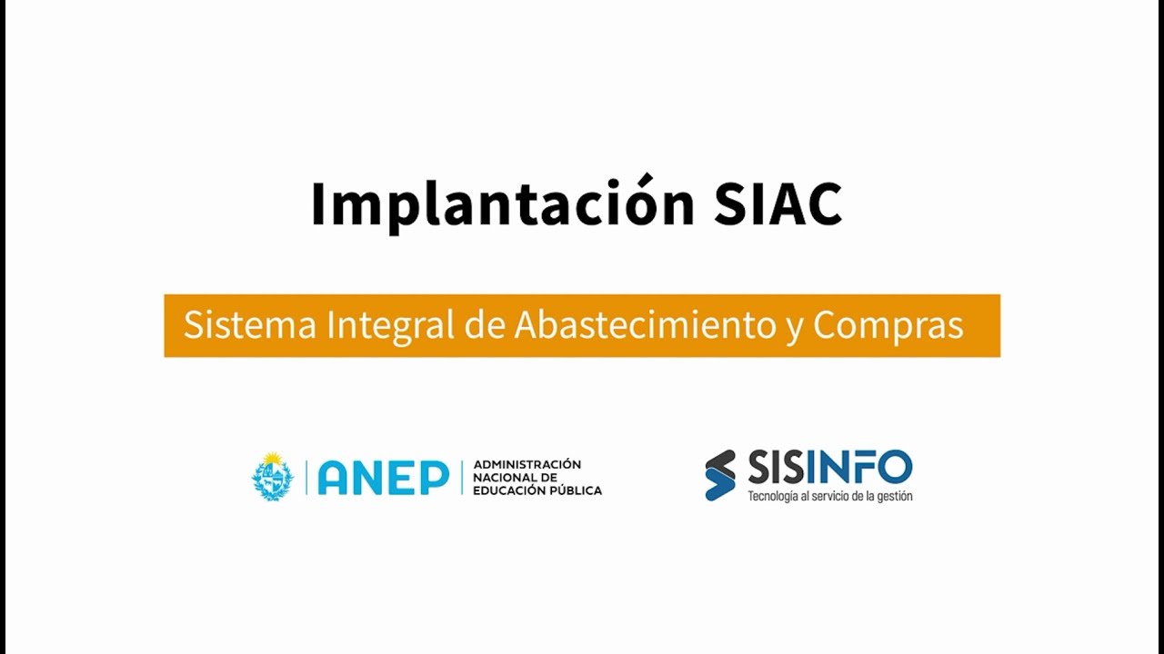 SIAC - Nuevo sistema de gestión de compras para centros educativos y oficinas - YouTube