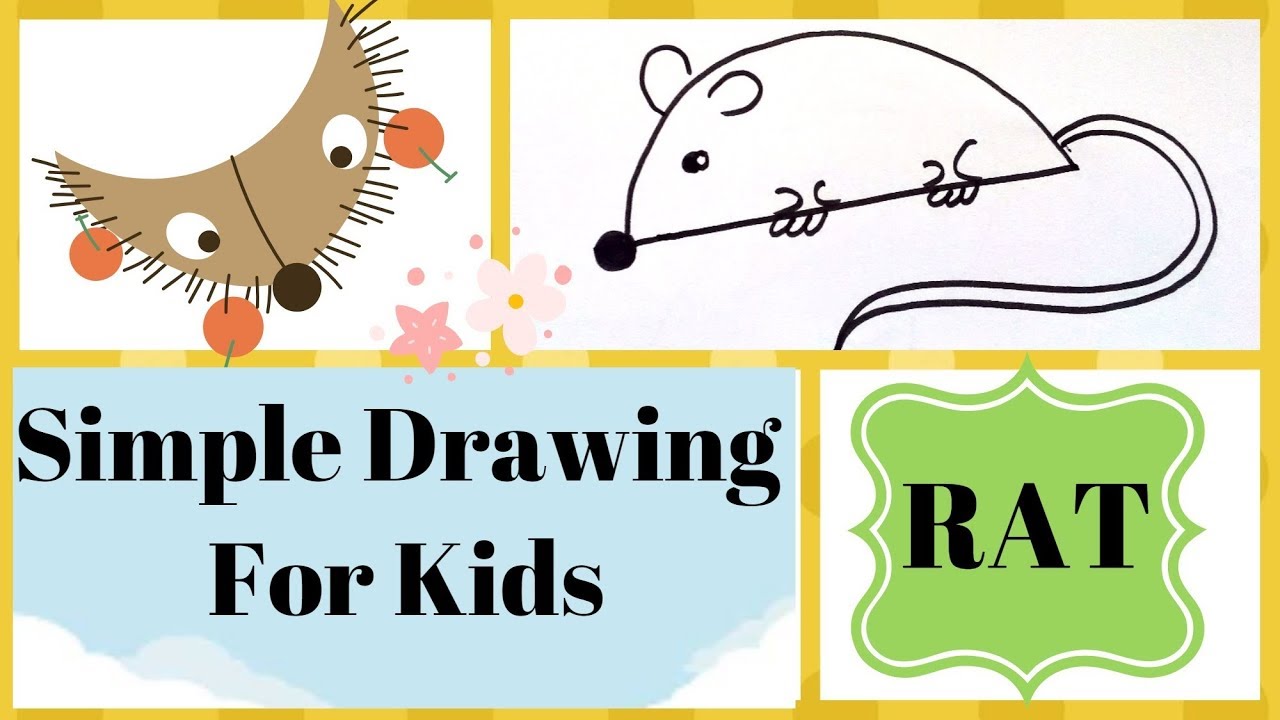 How to draw simple rat|| drawing for kids || by Panira arts - YouTube