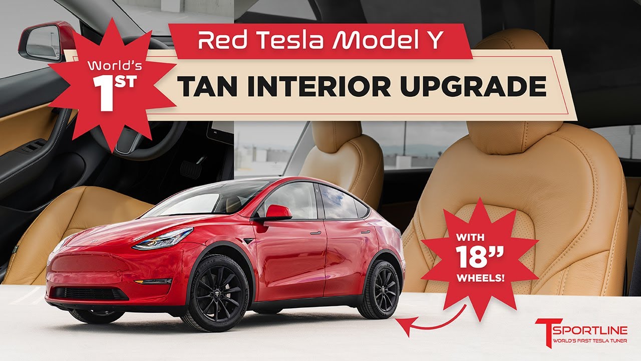 Premium Leather Interior Model Y? Yes! Red Tesla gets Classy with New ...