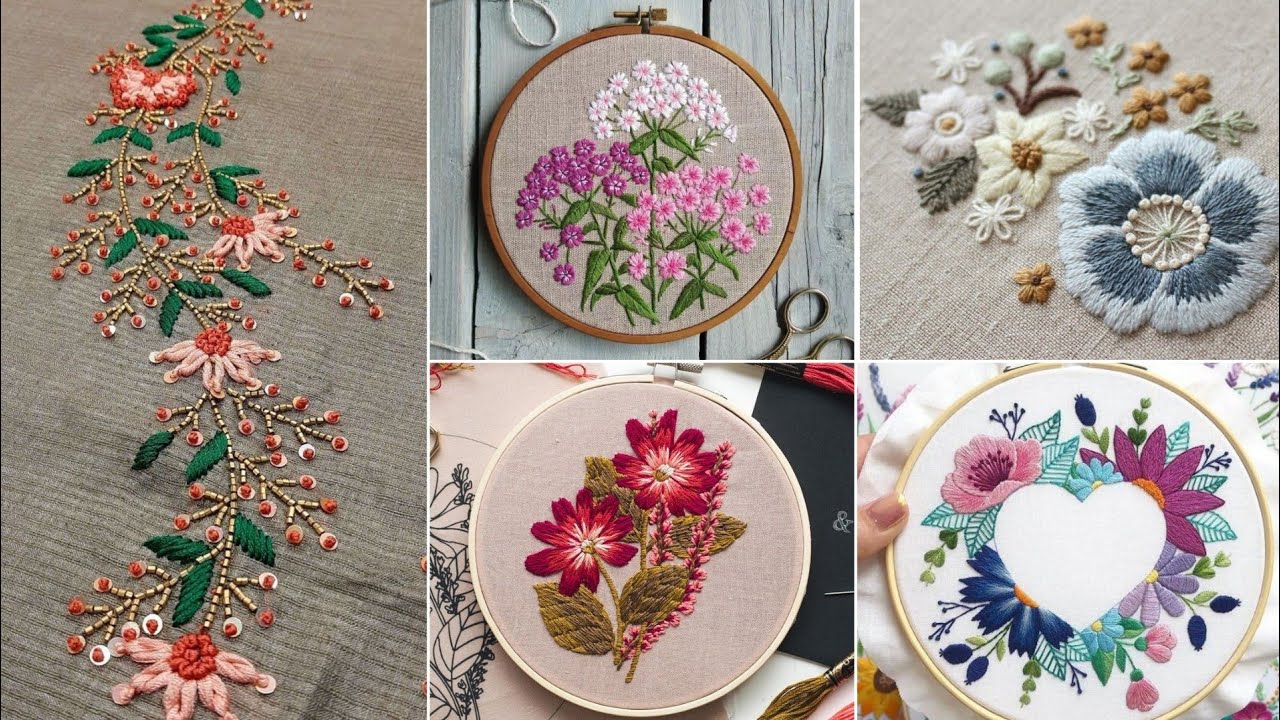 Amazing Aesthetic Cross Embroidery Stitch - Handmade Embroidery - YouTube