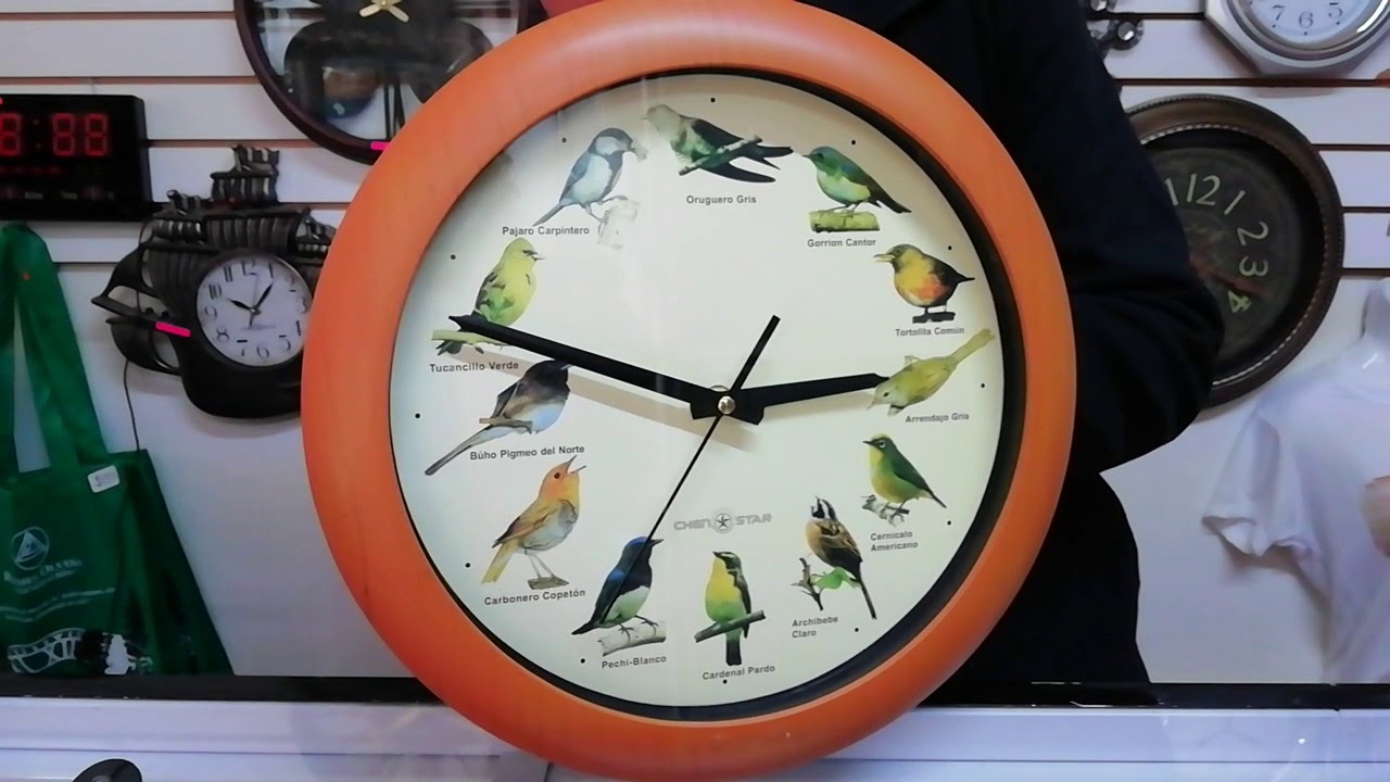 Reloj de pared musical "Pajaritos" - YouTube