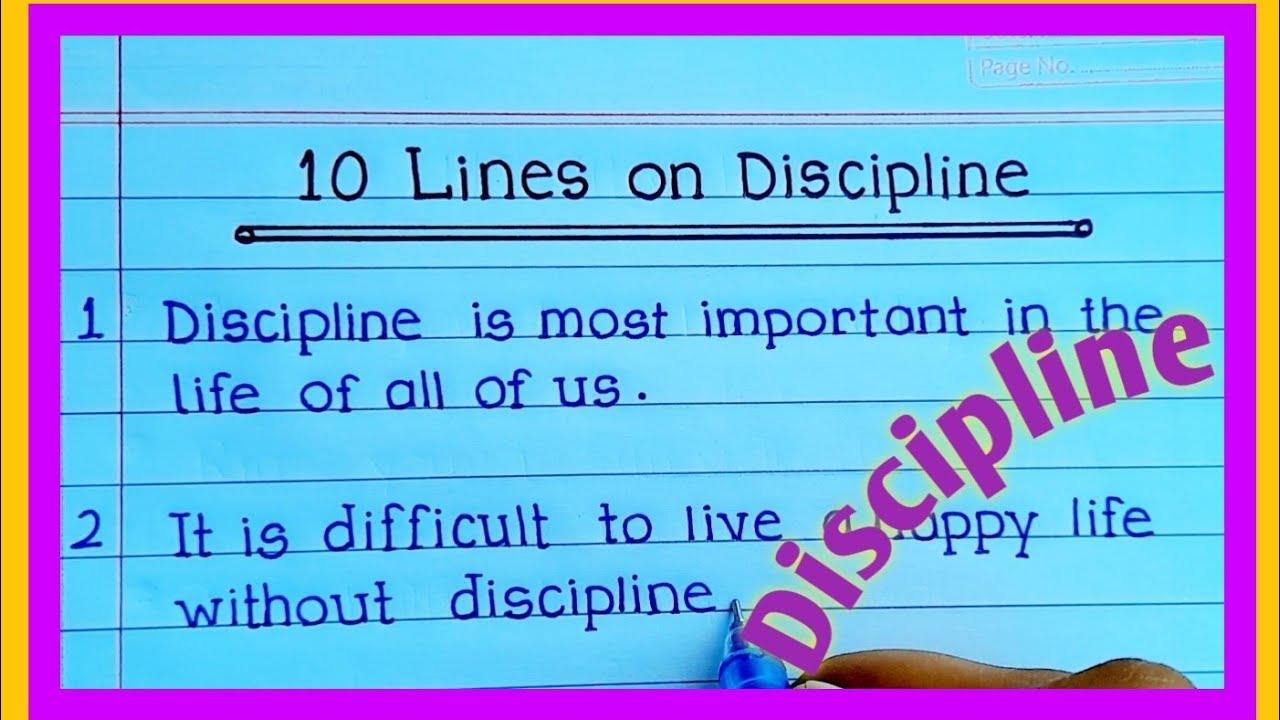 10 Lines Essay on Discipline / Essay on Discipline in English ...
