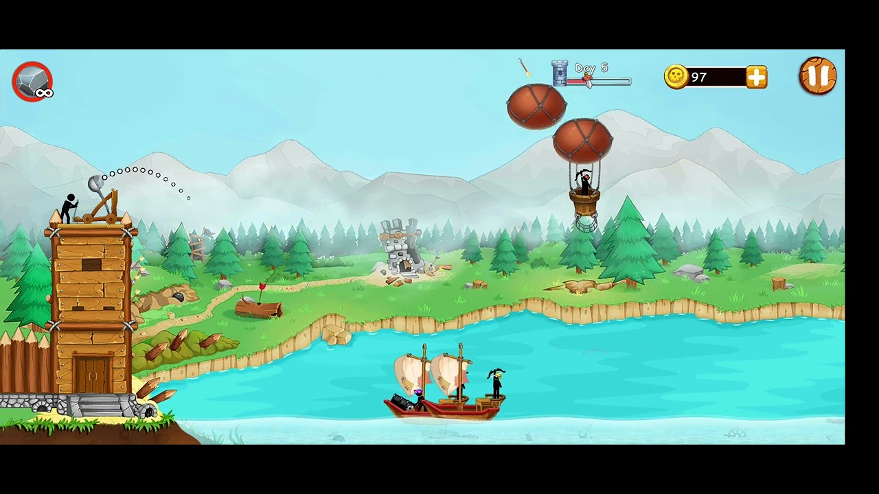 the catapult destroy boat - YouTube