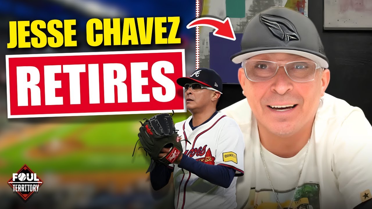 Veteran MLB Pitcher Jesse Chavez Retires Live on Foul Territory - YouTube