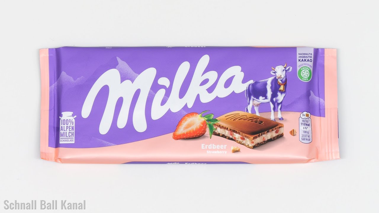 Unboxing German Foods: Milka - Erdbeer - Schokolade - Strawberry ...