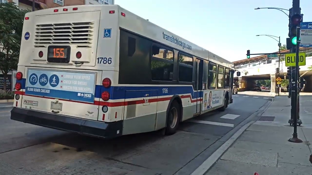 CTA 2008 New Flyer D40LF 1786 On Rt 155 Devon - YouTube