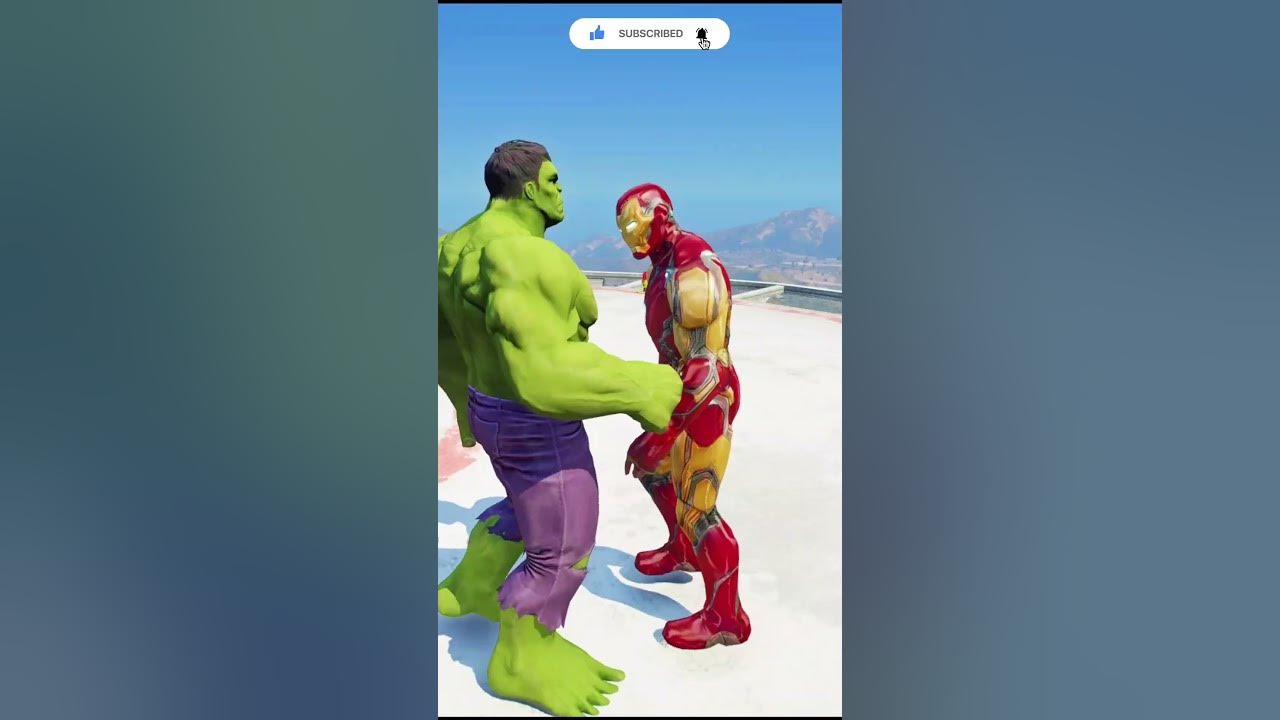 Hulk beating Iron Man and throwing Iron Man from the top of the tower to the ground | #Shorts ...