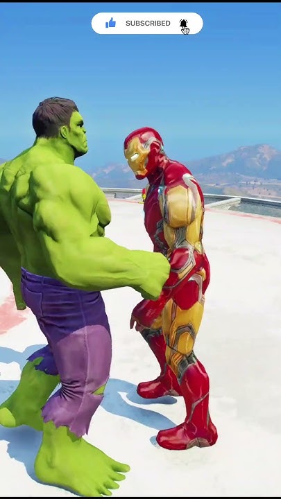 Hulk beating Iron Man and throwing Iron Man from the top of the tower to the ground | #Shorts ...