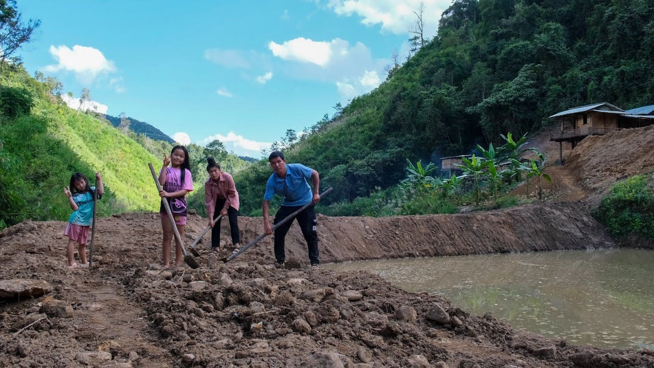 Excavating and Completing the Fish Pond, Digging the Road to the Farm ...