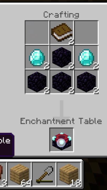 How to make a inchanting table in Minecraft pe - YouTube