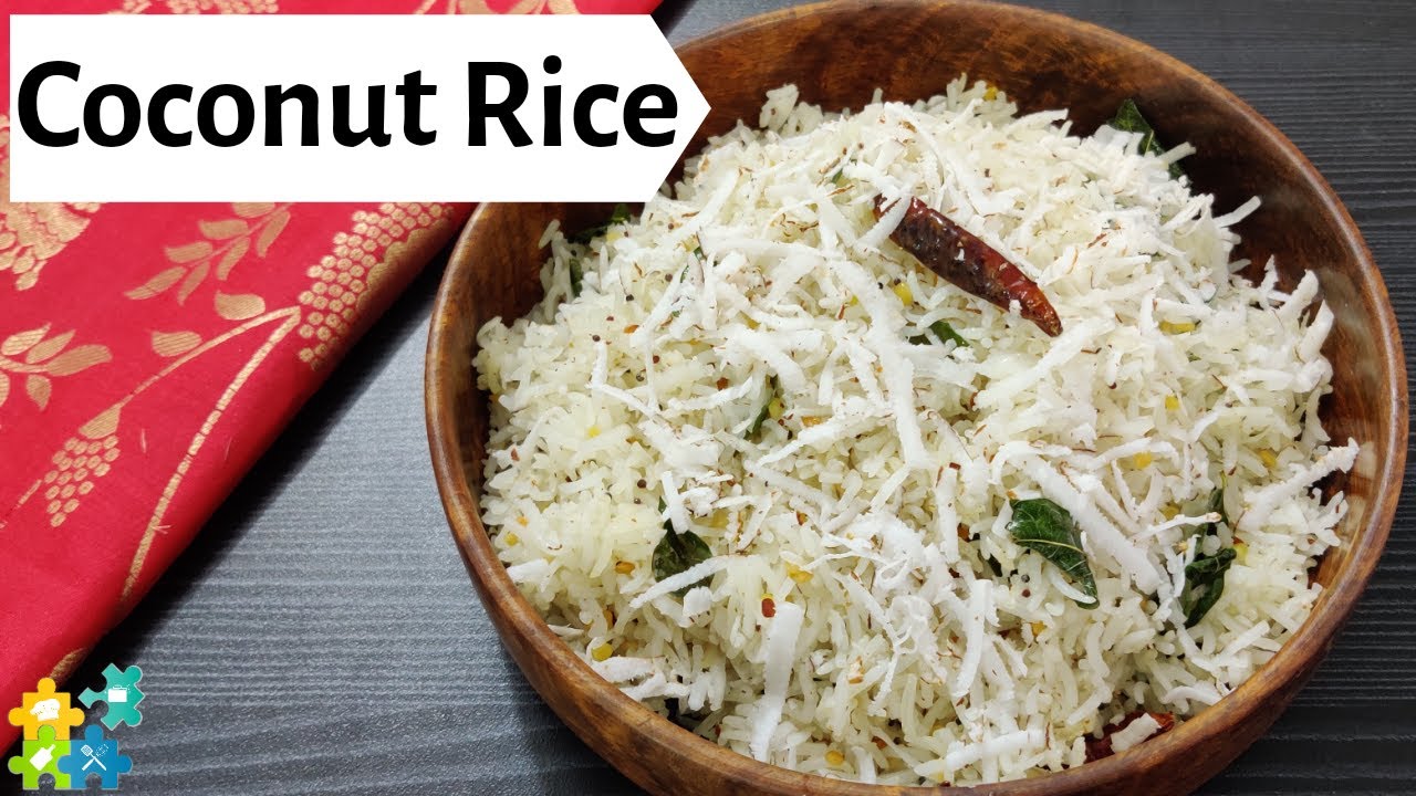 South Indian COCONUT RICE RECIPE | How to make South Indian Coconut ...