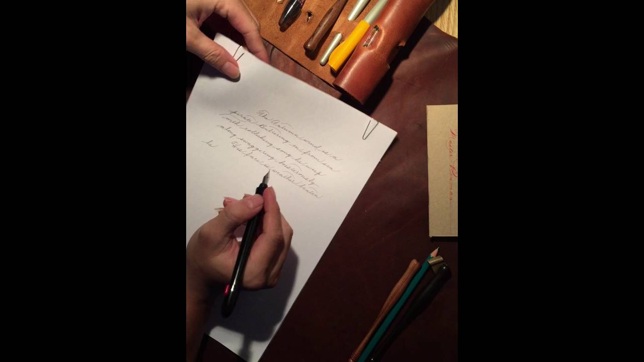 My business cursive handwriting - YouTube